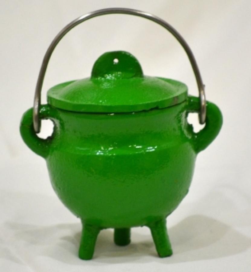 Green Cauldron w/Lid | Enchanted DragonFly