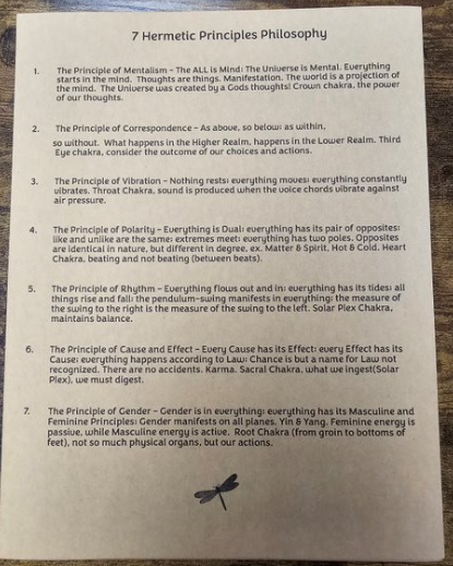 7 Hermetic Principles Poster | Enchanted DragonFly
